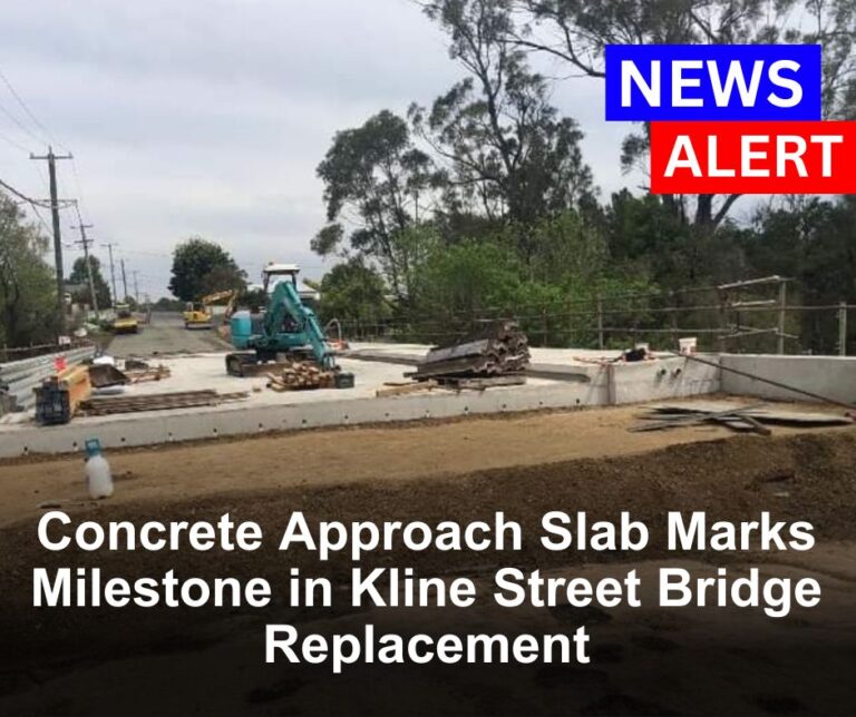 Concrete Approach Slab Marks Milestone in Kline Street Bridge ...